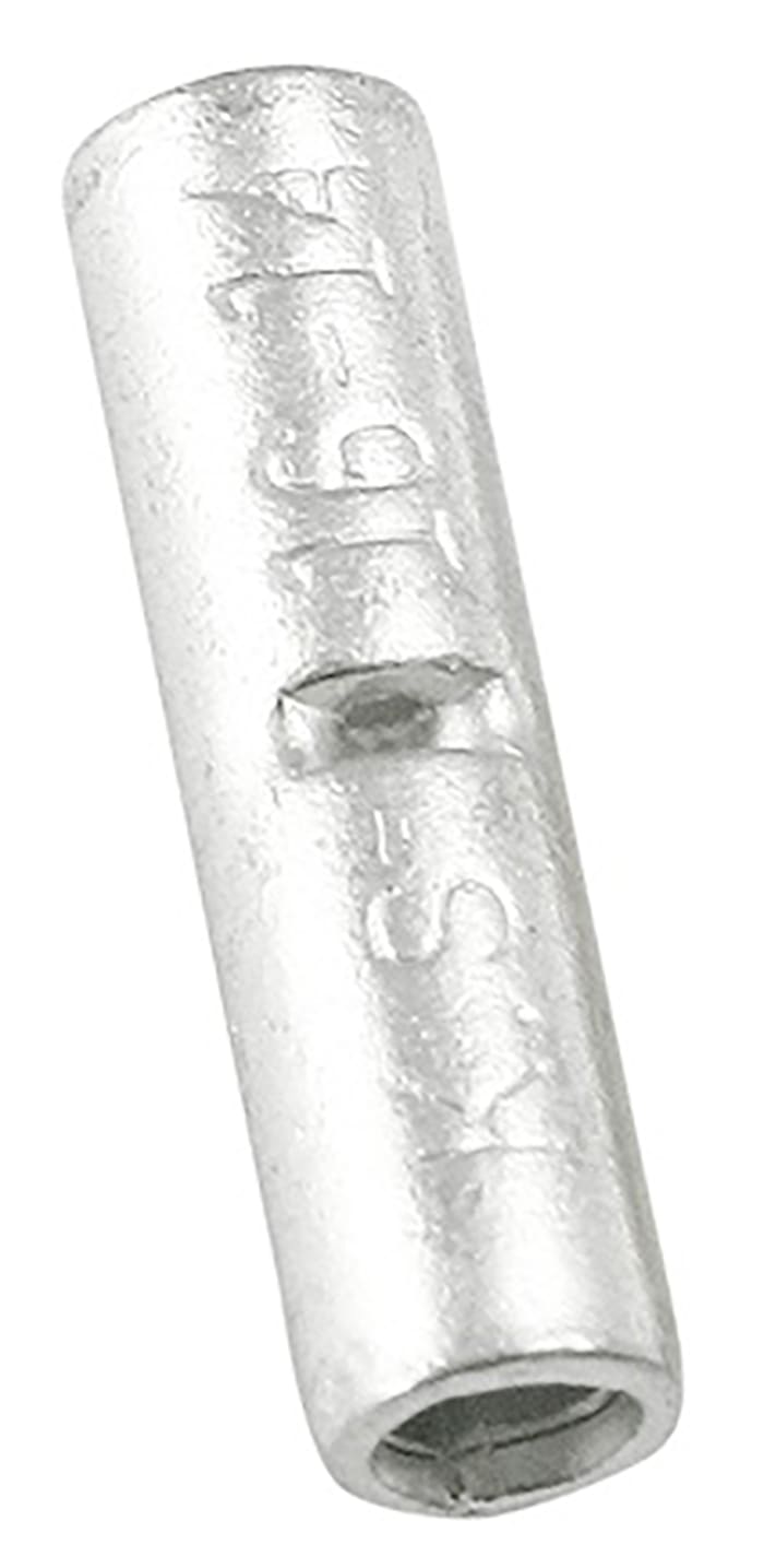 RS PRO | RS PRO Butt Splice Splice Connector, Silver, Tin 1.5 → 2.5 mm² ...