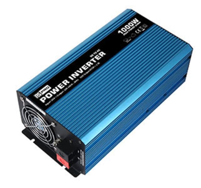 RS PRO | RS PRO Pure Sine Wave 1000W Power Inverter, 24V Input, 230V Output | 179-3331 | RS