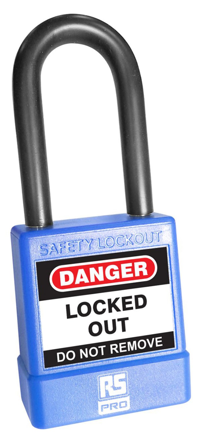 RS PRO | RS PRO Blue Steel Safety Lockout Padlocks, 6mm Shackle, 48mm ...