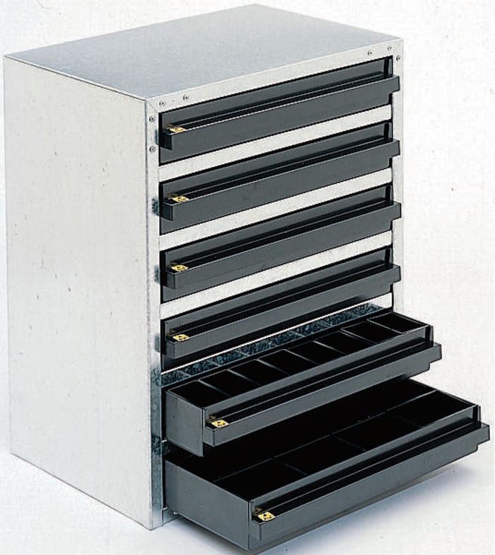 103725 Raaco | Raaco 6 Drawer ESD Cabinet, 435 x 357 x 255mm | 183-7465 ...