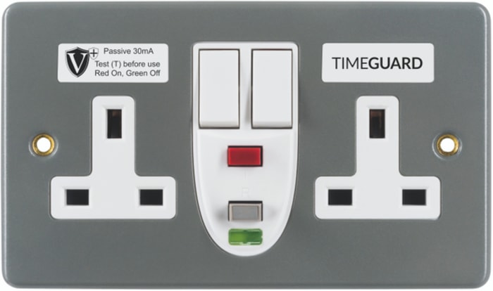 RCD08MPVN Timeguard | Timeguard 30 A, Passive 1 RCD Socket, Plastic ...