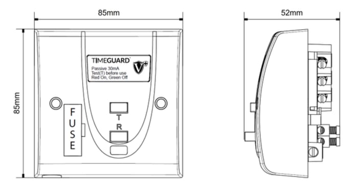 RCD10WPVN Timeguard | Timeguard 13 A Switched Fused Spur BS1363-4 ...