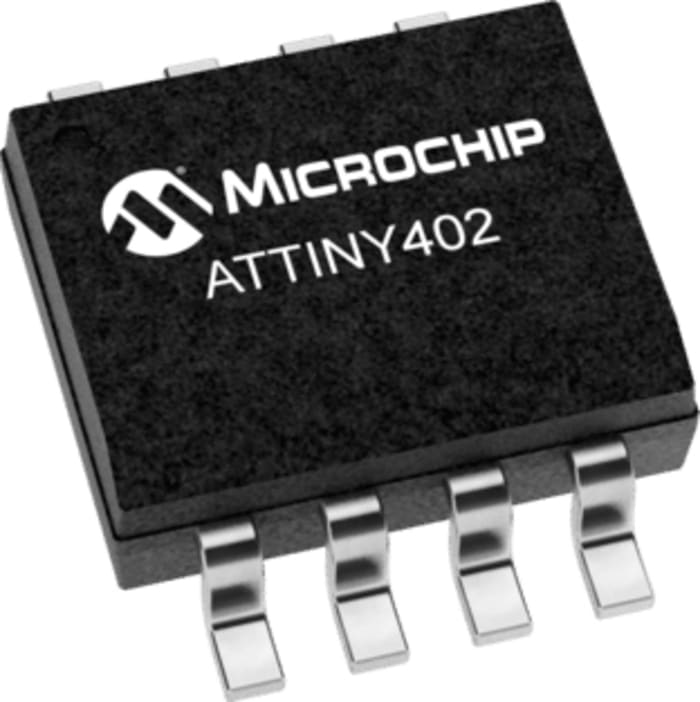 ATTINY402-SSNR Microchip | Microchip, 8bit AVR, ATtiny402 Microcontroller, 20MHz, 4 kB Flash, 8 ...