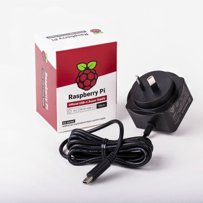 RPI4 PSU AU BLACK BULK Raspberry Pi | Raspberry Pi Power Supply, USB ...
