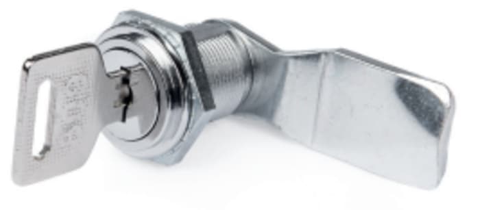 RS PRO | RS PRO Chrome Die Cast Cabinet Lock, 20mm Panel-to-Tongue, Key ...