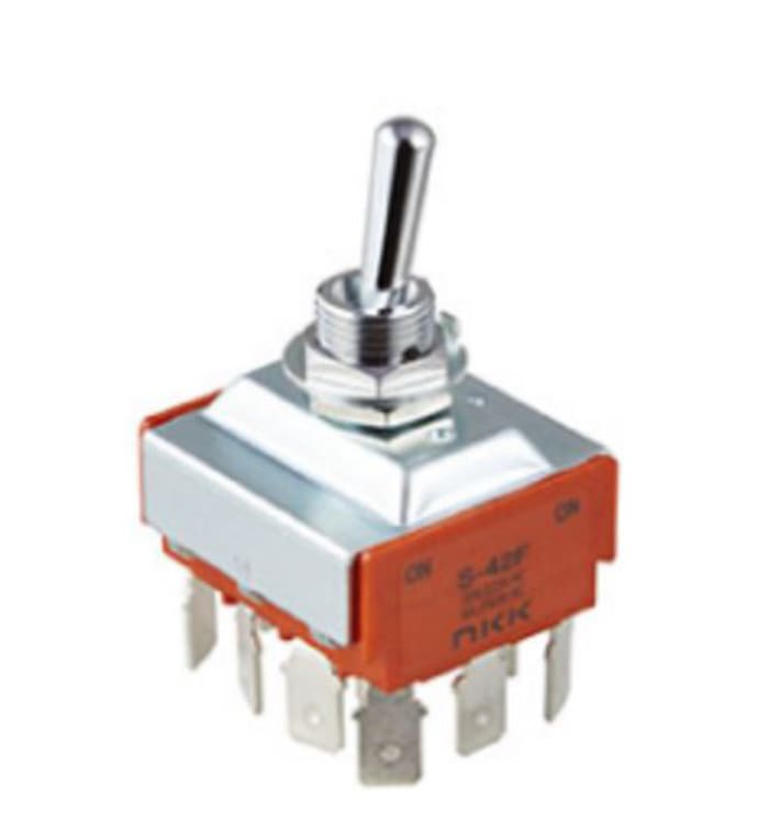 S42F NKK Switches | NKK Switches Toggle Switch, Panel Mount, On-On ...
