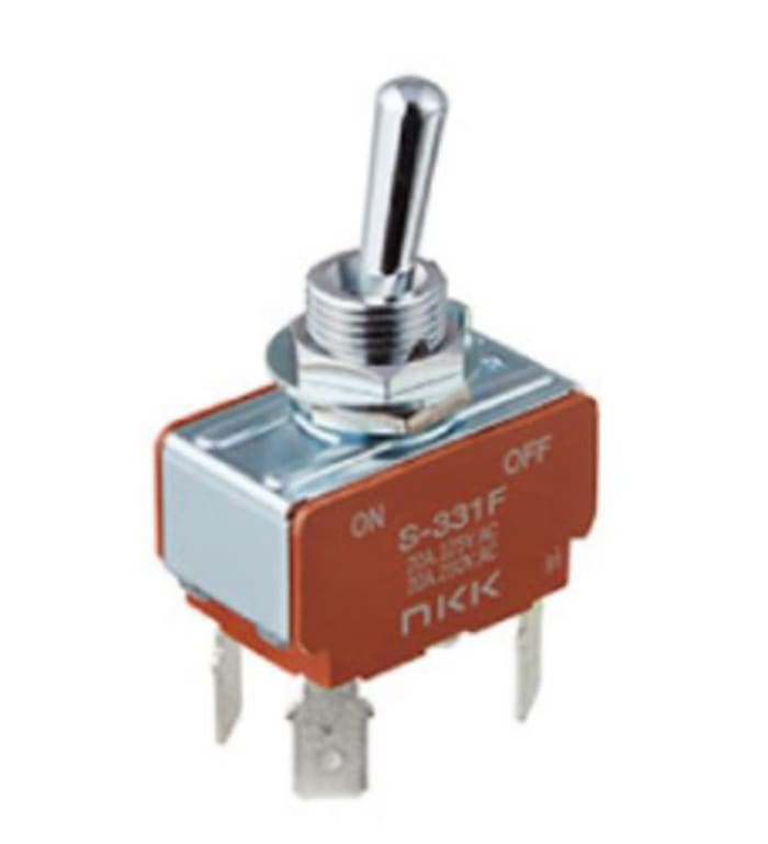 S331F NKK Switches | NKK Switches Toggle Switch, Panel Mount, On-Off ...