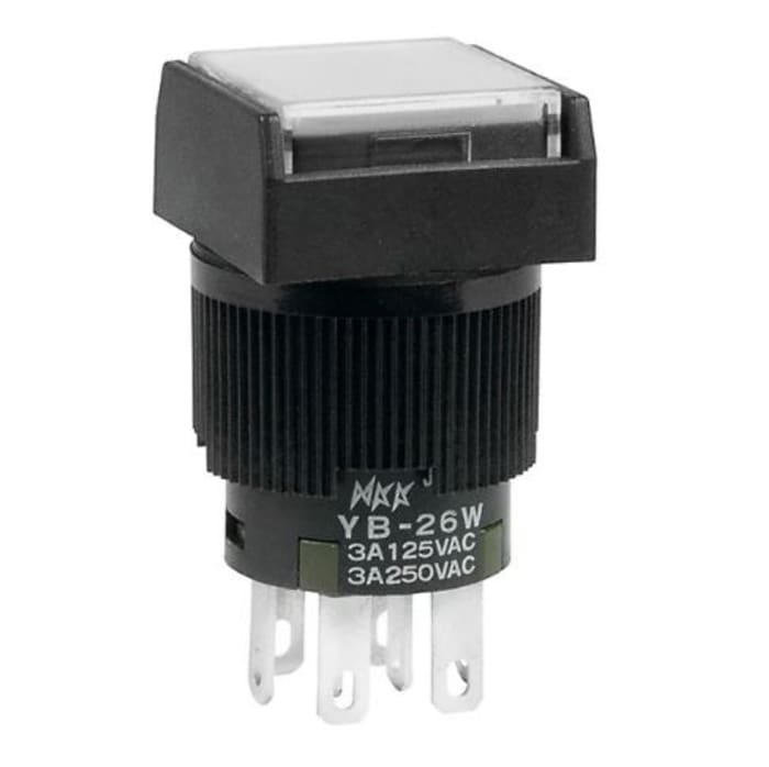 YB26WSKW01 NKK Switches | NKK Switches YB Series Push Button Switch, On ...