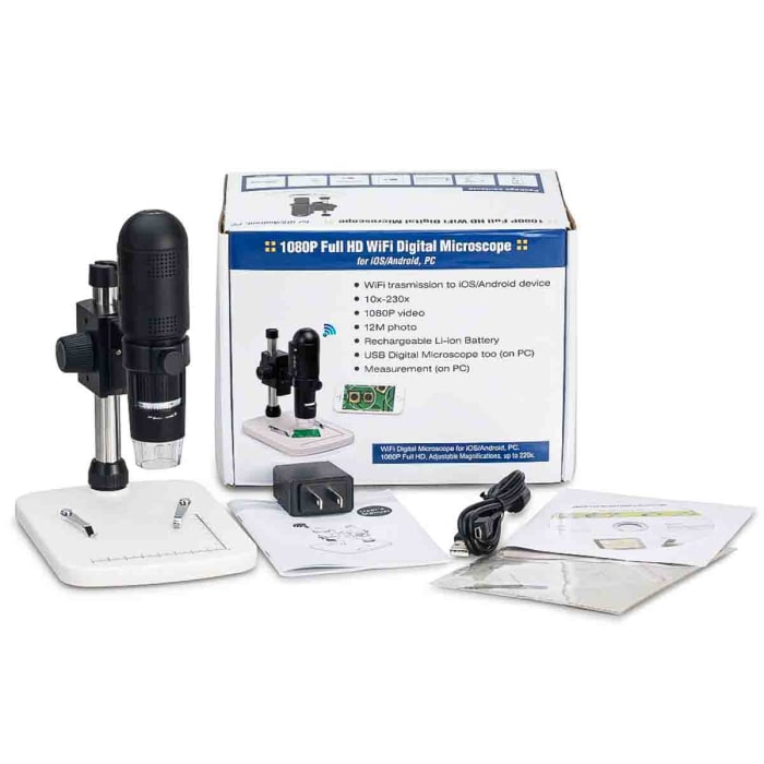 RS PRO | RS PRO Wi-Fi Digital Microscope, 3M, 5M, 8M, 12M pixels, 10 ...