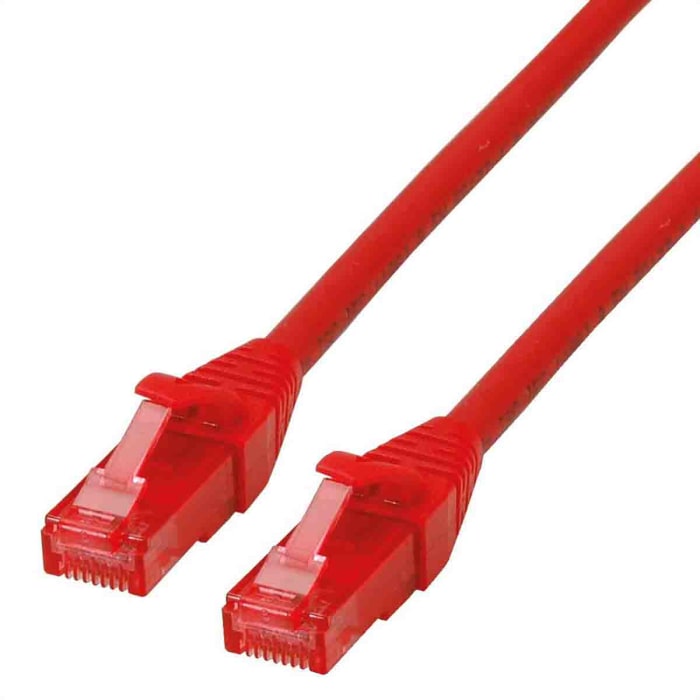 21.15.2511-100 Roline | Roline, 1m Cat6, Red RJ45 to Male RJ45 Male, U ...