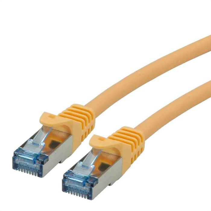 21.15.2820-100 Roline | Roline, 0.5m Cat6a, Yellow RJ45 to Male RJ45 ...