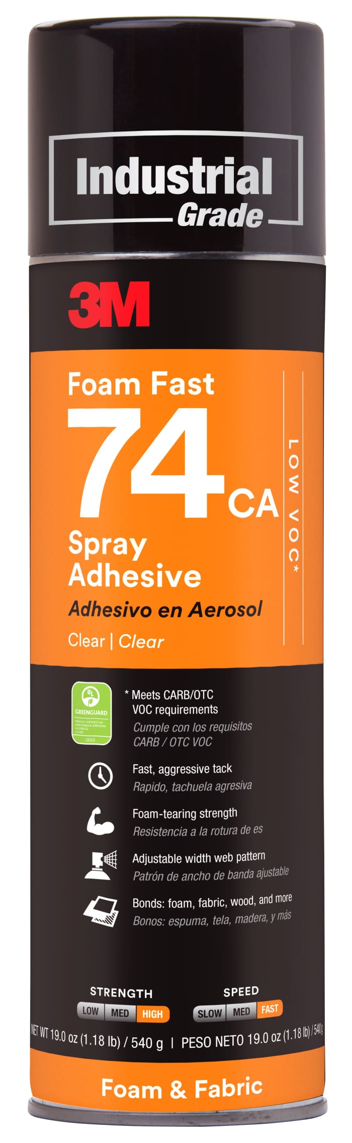 74 3M | 3M Foam Fast 74 Spray Adhesive, 500 ml | 200-6056 | RS
