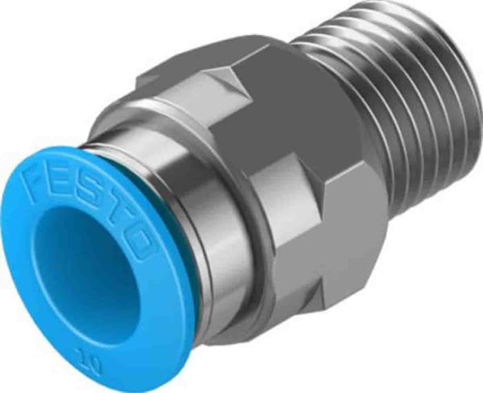 QS-1/4-10-50 Festo | Festo Straight Threaded Adaptor, R 1/4 Male to Push In 10 mm, Threaded-to ...