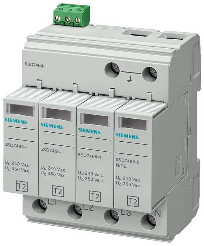 5SD7464-1 Siemens | Siemens 1 Phase Surge Protector, 40kA, DIN Rail ...
