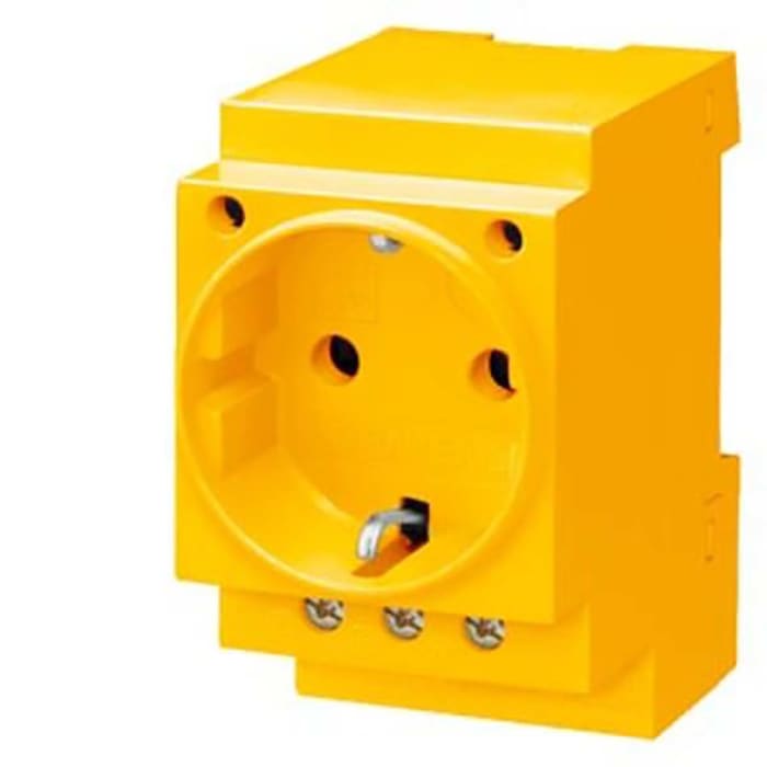 5TE6810 Siemens | Siemens Yellow 1 Gang Plug Socket, 16A, Schuko ...