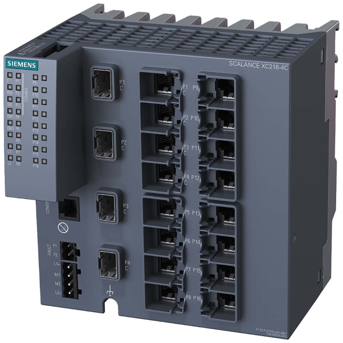 6GK5216-4BS00-2AC2 Siemens | Siemens Ethernet Switch, 16 RJ45 Ports, 10 ...