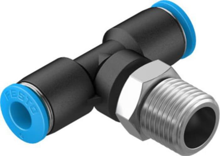QST-1/4-6-100 Festo | Festo Tee Threaded Adaptor, Push In 6 mm to Push ...