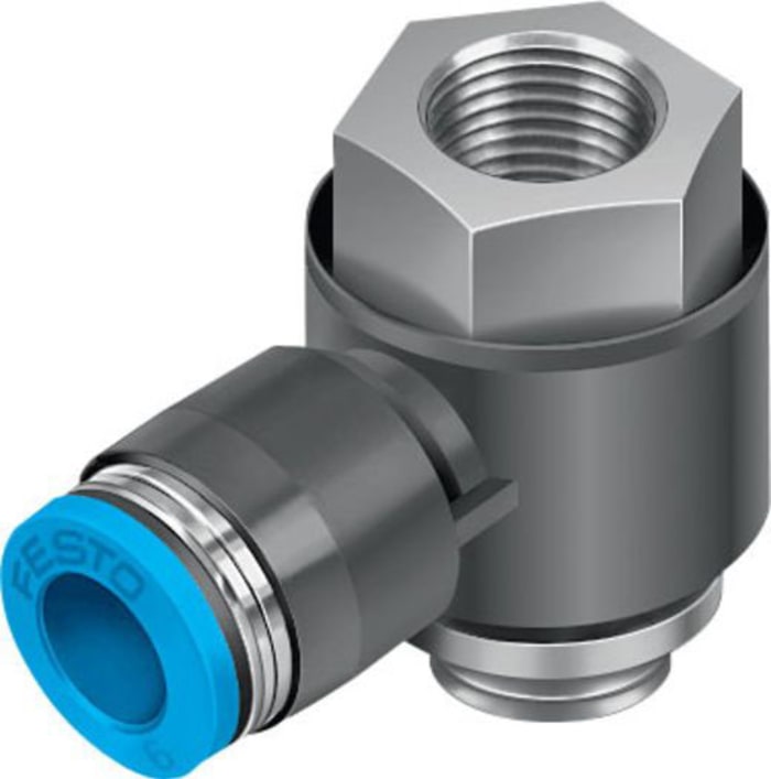 QSTF-G1/4-6 Festo | Festo Tee Threaded Adaptor, G 1/4 Female to Push In ...
