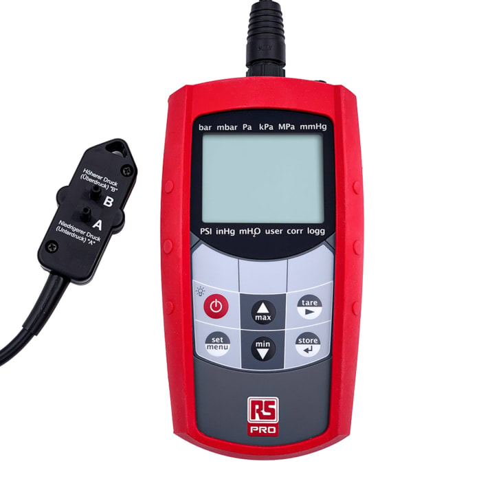 RS PRO | RS PRO MH 5130 + GMSD 350 MR Differential Manometer With 1 ...