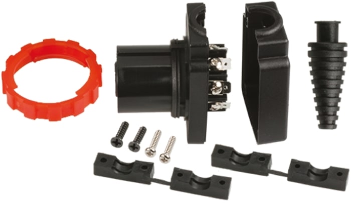 RS PRO | RS PRO Black Cable Mount Right Angle Power Connector, Rated At ...