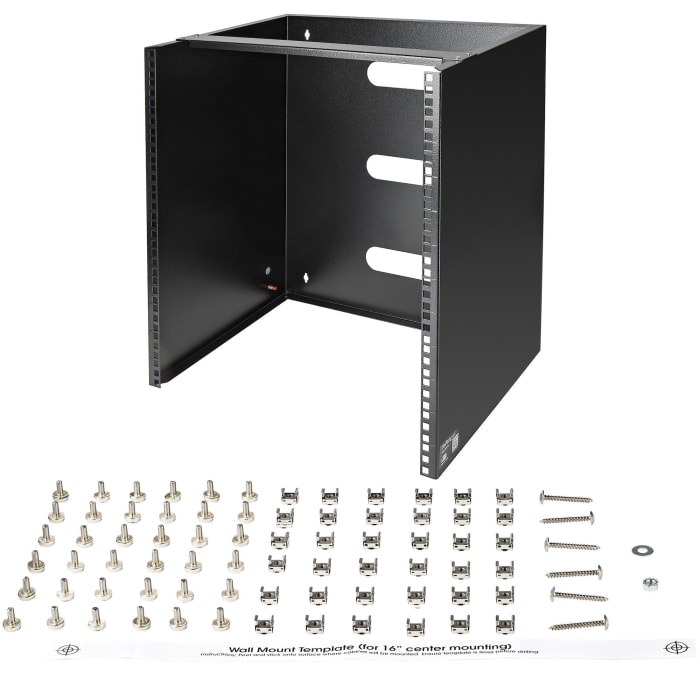 WALLMNT12 StarTech.com | StarTech.com Black 12U Steel Server Rack ...