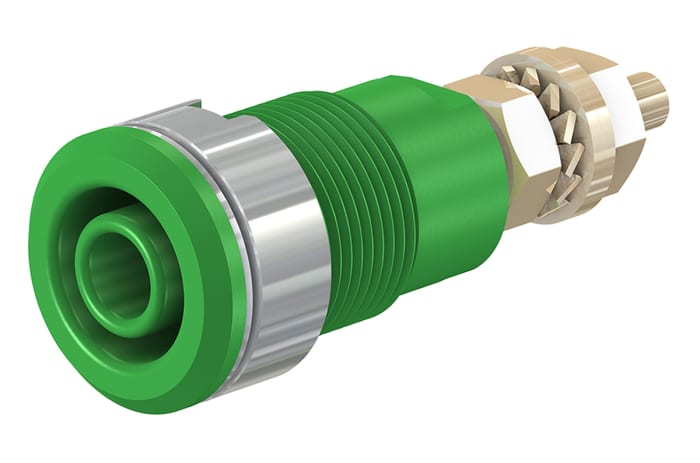 23.3020-25 Staubli | Staubli Green Female Banana Socket, 4 mm Connector ...