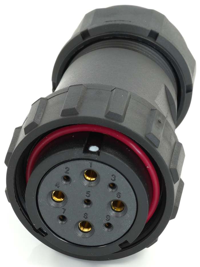 RS PRO | Conector circular RS PRO macho de 9 vías hembra, montaje aéreo ...