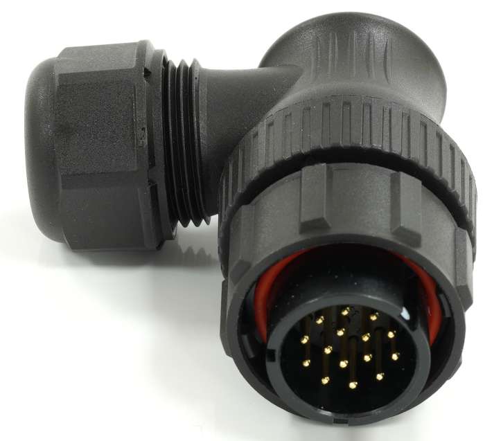 RS PRO | Conector circular RS PRO macho Ángulo de 90° de 15 vías macho ...