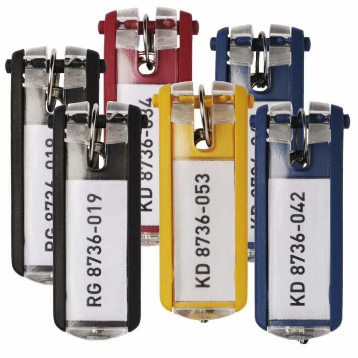 195704 Durable | Durable Plastic Key Tag Key Ring | 234-8499 | RS