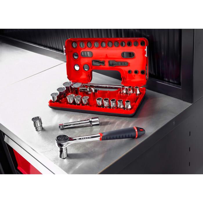 S.161DBOX1 Facom | Facom 21-Piece Metric 1/2 in Standard Socket Set ...