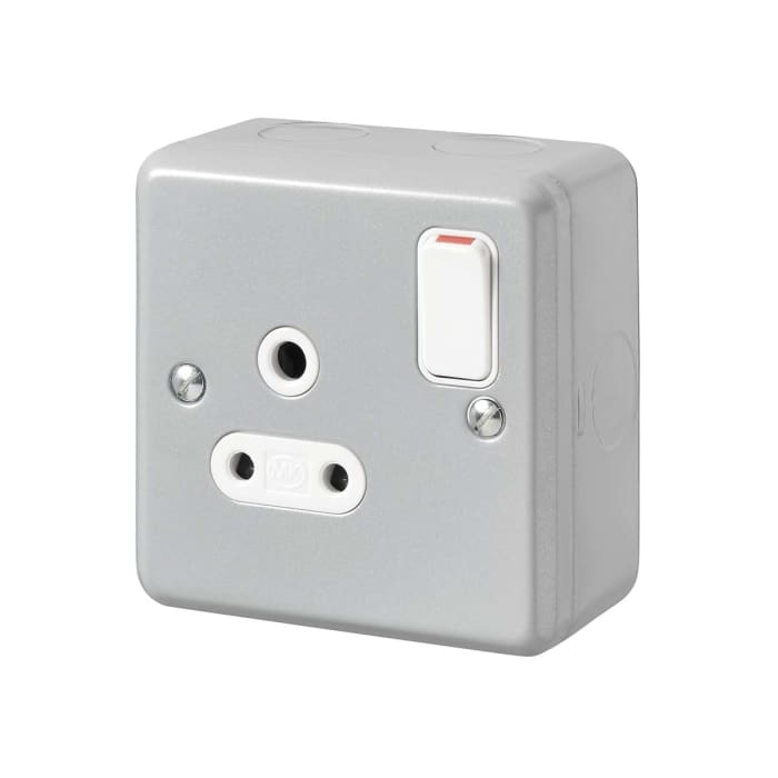 K2871 ALM MK Electric | MK Electric Metalclad Plus Grey 1 Gang Plug ...