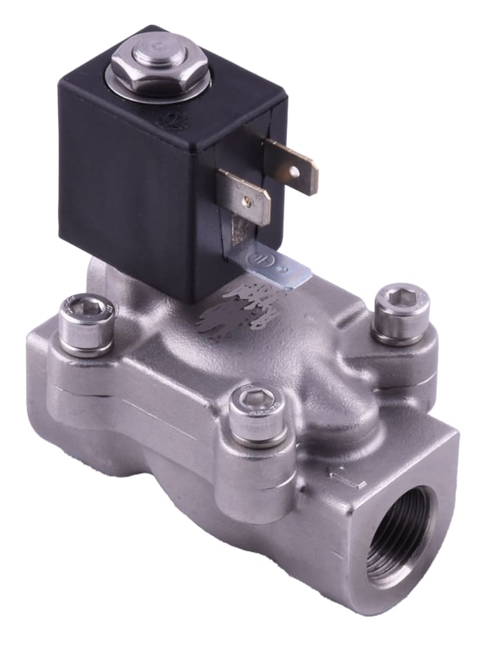 RS PRO | RS PRO Solenoid Valve, 2 Port, NC, 24 V dc 1/2 in, 0.5 in ...