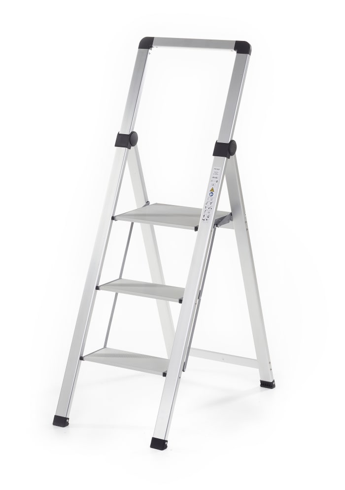 RS PRO | RS PRO 3 Tread Aluminium Steps 680mm Platform Height, Silver ...