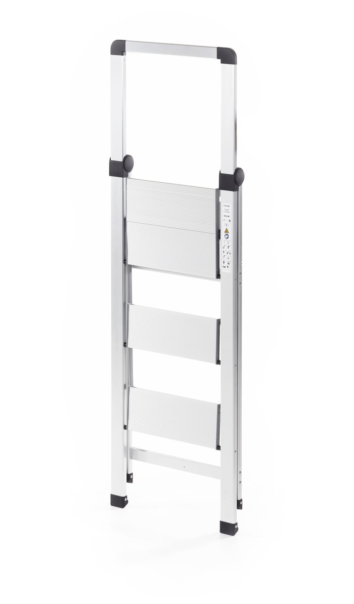 RS PRO | RS PRO 3 Tread Aluminium Steps 680mm Platform Height, Silver ...