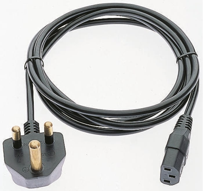 RS PRO | RS PRO IEC C13 Socket to Type M South African Plug Power Cord ... RS PRO | RS PRO IEC C13 Socket to Type M South African Plug Power Cord ...