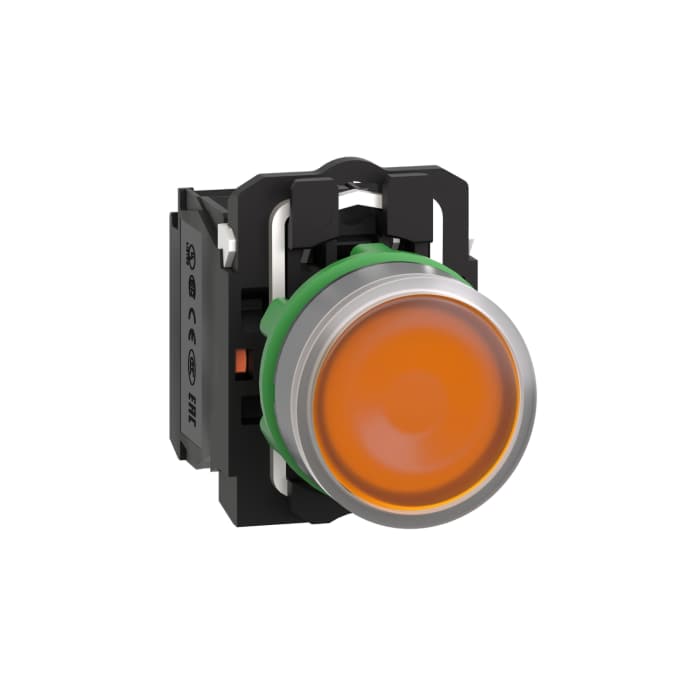 XB5AW35G5C0 Schneider Electric | Pulsador Schneider Electric XB5, color de botón Orange, SPDT ...