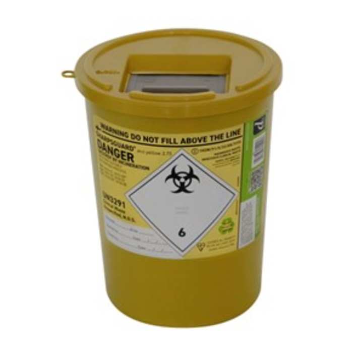 RS PRO | RS PRO 4L Yellow Snap-On Polypropylene Waste Bin | 285-4765 | RS