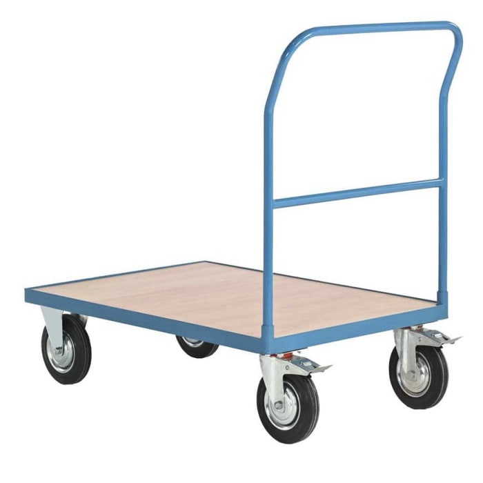RS PRO | RS PRO Flatbed Wood Platform Trolley, 1000 x 700 x 880mm ...