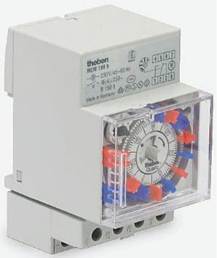 SUL 191 w Theben | Theben Analogue DIN Rail Time Switch 110 → 230 V ac ...