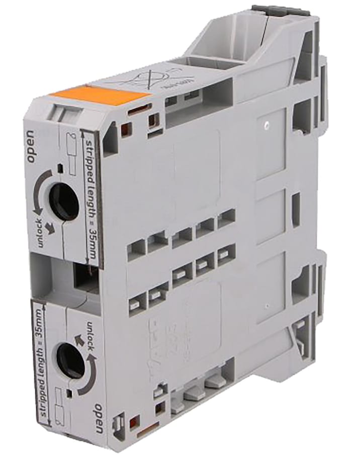 285-195 Wago | Wago Grey 285 DIN Rail Terminal Block, 25 → 95mm², 1 kV ...