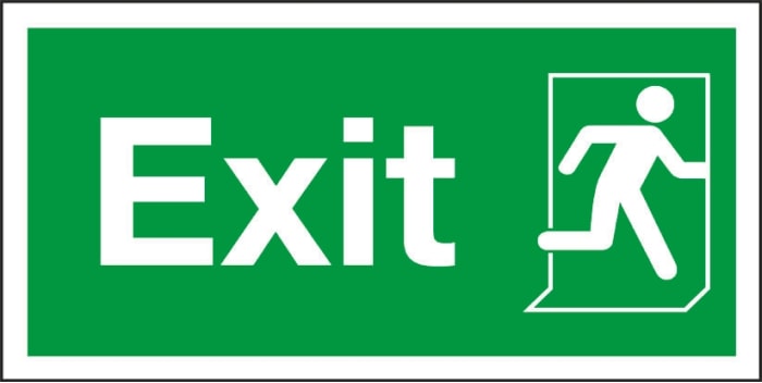 RS PRO | Señal de salida de emergencia SALIDA DE INCENDIOS RS PRO de ...