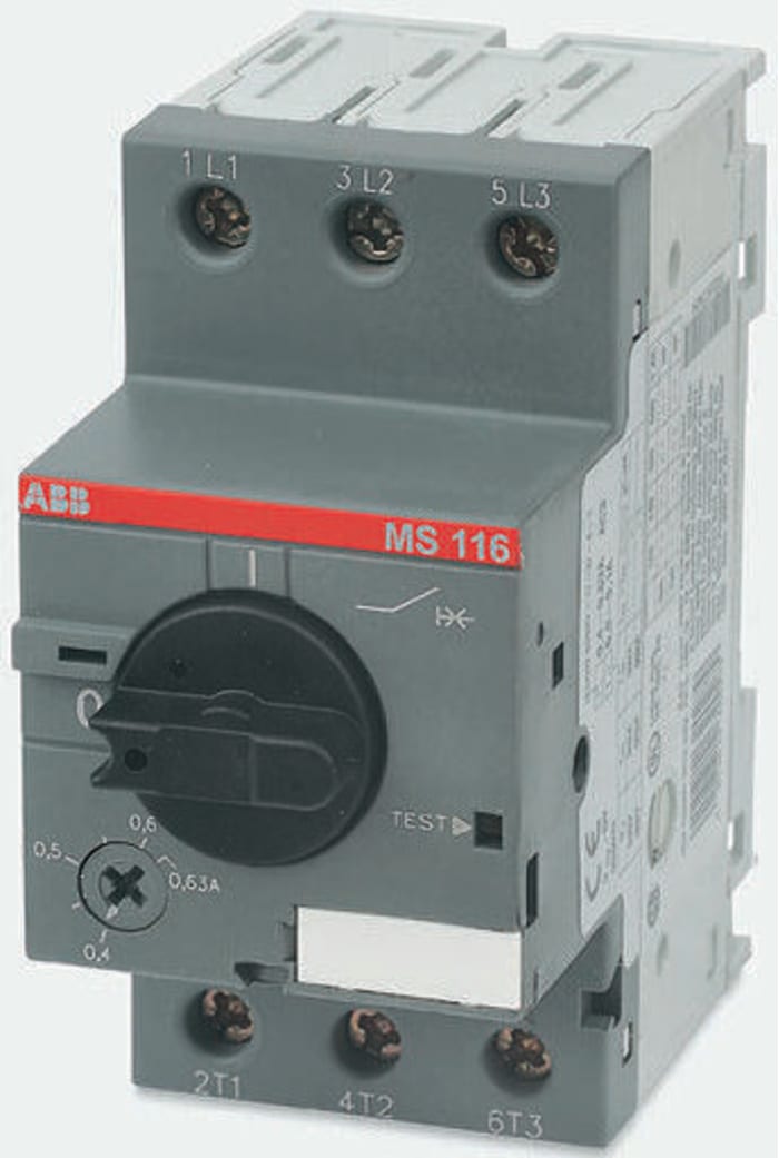 1SAM250000R1001 MS116-0.16 ABB | Motor starter 0.10-0.16A FLC range | 445-0291 | RS