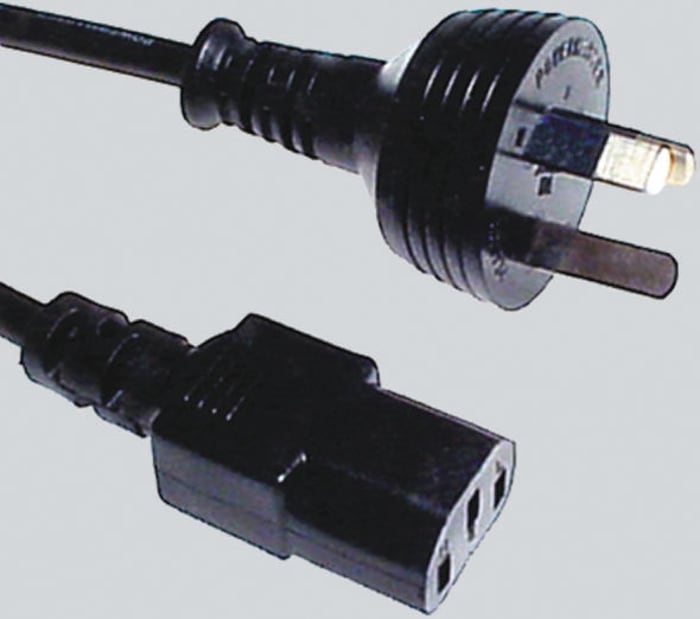 RS PRO | RS PRO IEC C13 Socket to Type I Australian Plug Power Cord, 2 ... RS PRO | RS PRO IEC C13 Socket to Type I Australian Plug Power Cord, 2 ...