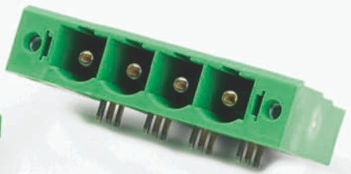 1913730 Phoenix Contact | Phoenix Contact, 10.16mm Pitch, COMBICON PC, 4 Way, Right Angle ...