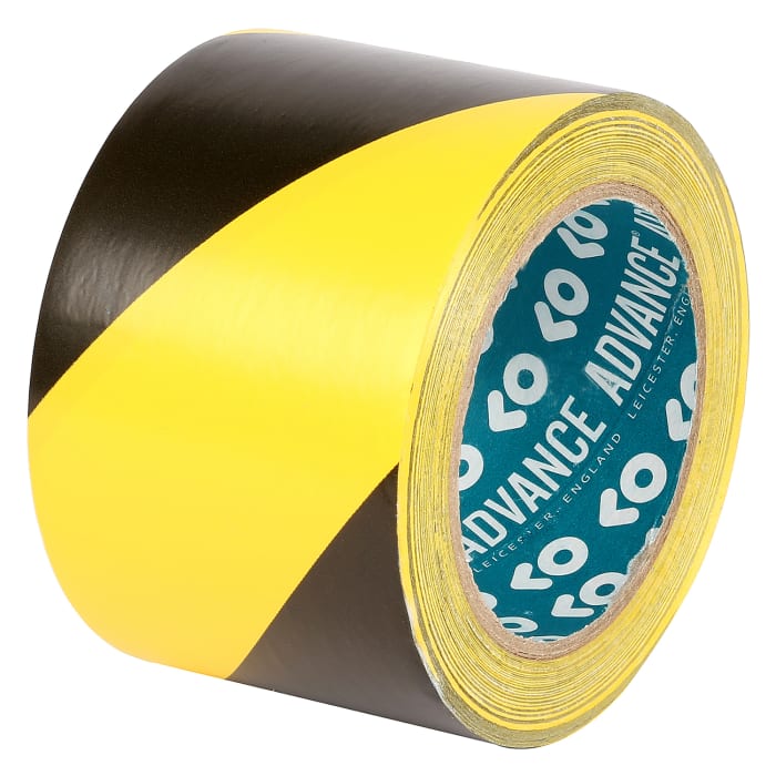 Advance Tapes | Advance Tapes AT8 Black/Yellow PVC 33m Hazard Tape, 0 ...