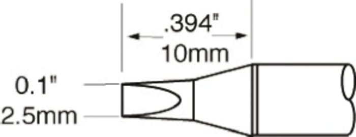 SCP-CH25 Metcal | Metcal SxP 2.5 mm Chisel Soldering Iron Tip for use ...