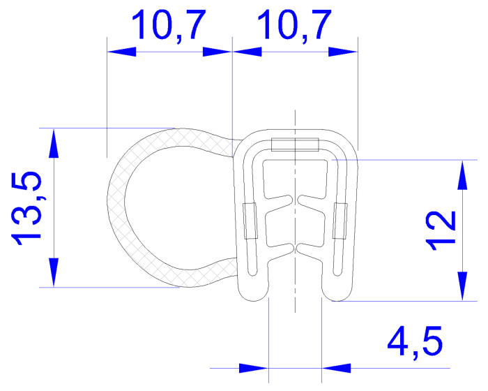 RS PRO | RS PRO Black EPDM Edging Strip, 20m | 619-1584 | RS