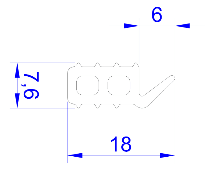 RS PRO | RS PRO Black EPDM Edging Strip, 20m | 619-1679 | RS