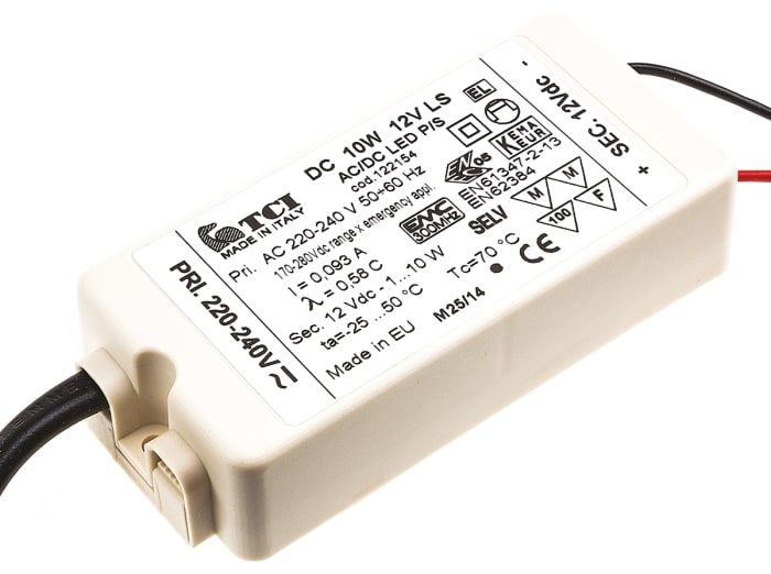 RS PRO | RS PRO LED Driver, 12V Output, 10W Output, 820mA Output, Constant Voltage | 669-7206 | RS