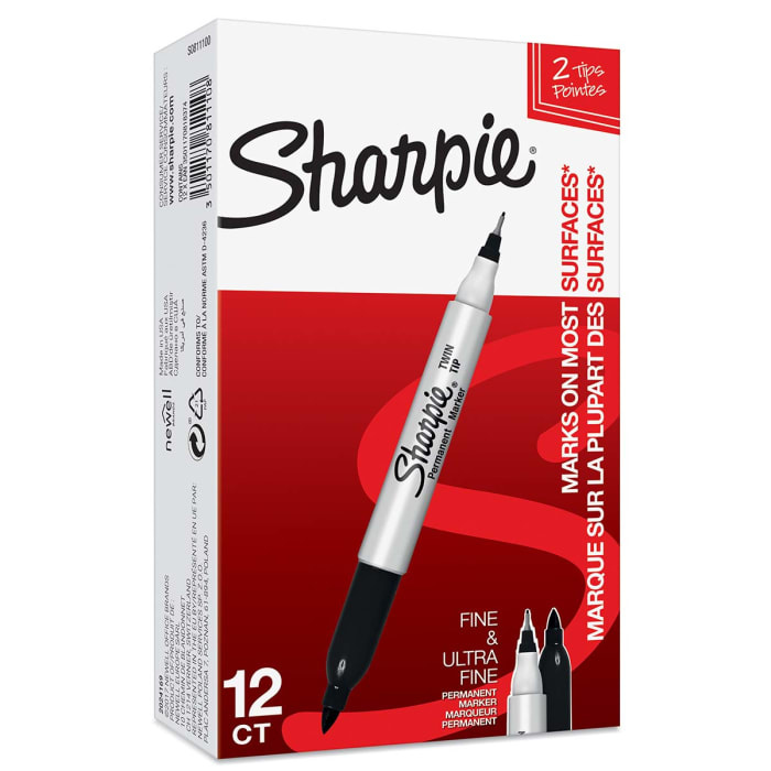 S0811100 Sharpie | Sharpie Extra Fine Tip Black Marker Pen | 696-1790 | RS